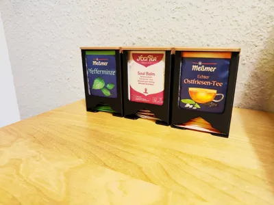 Tea storage box - Tea Organizer - Free 3D Print Model - MakerWorld