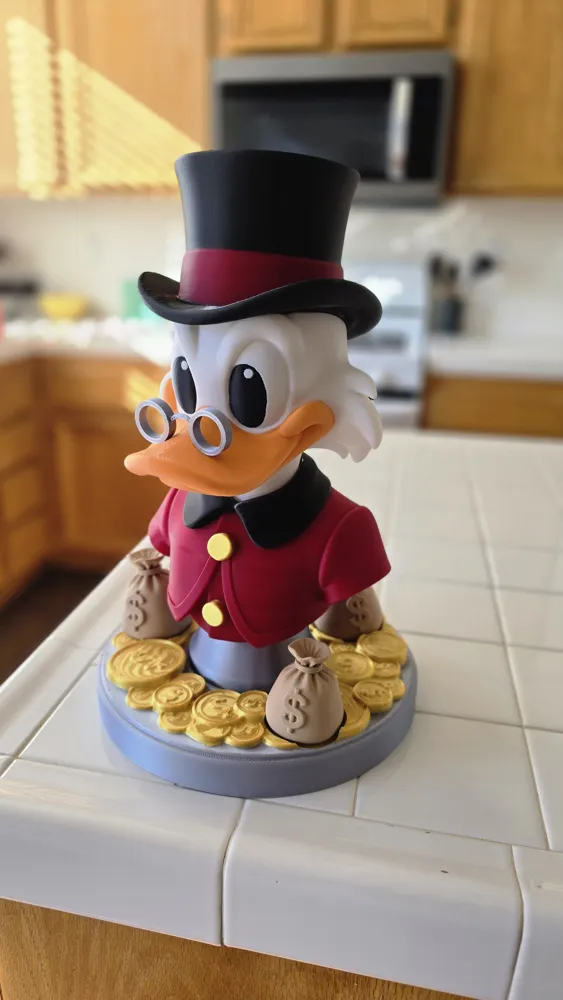 Scrooge McDuck DuckTales Cartoon Collectible Bust - Free 3D Print Model ...