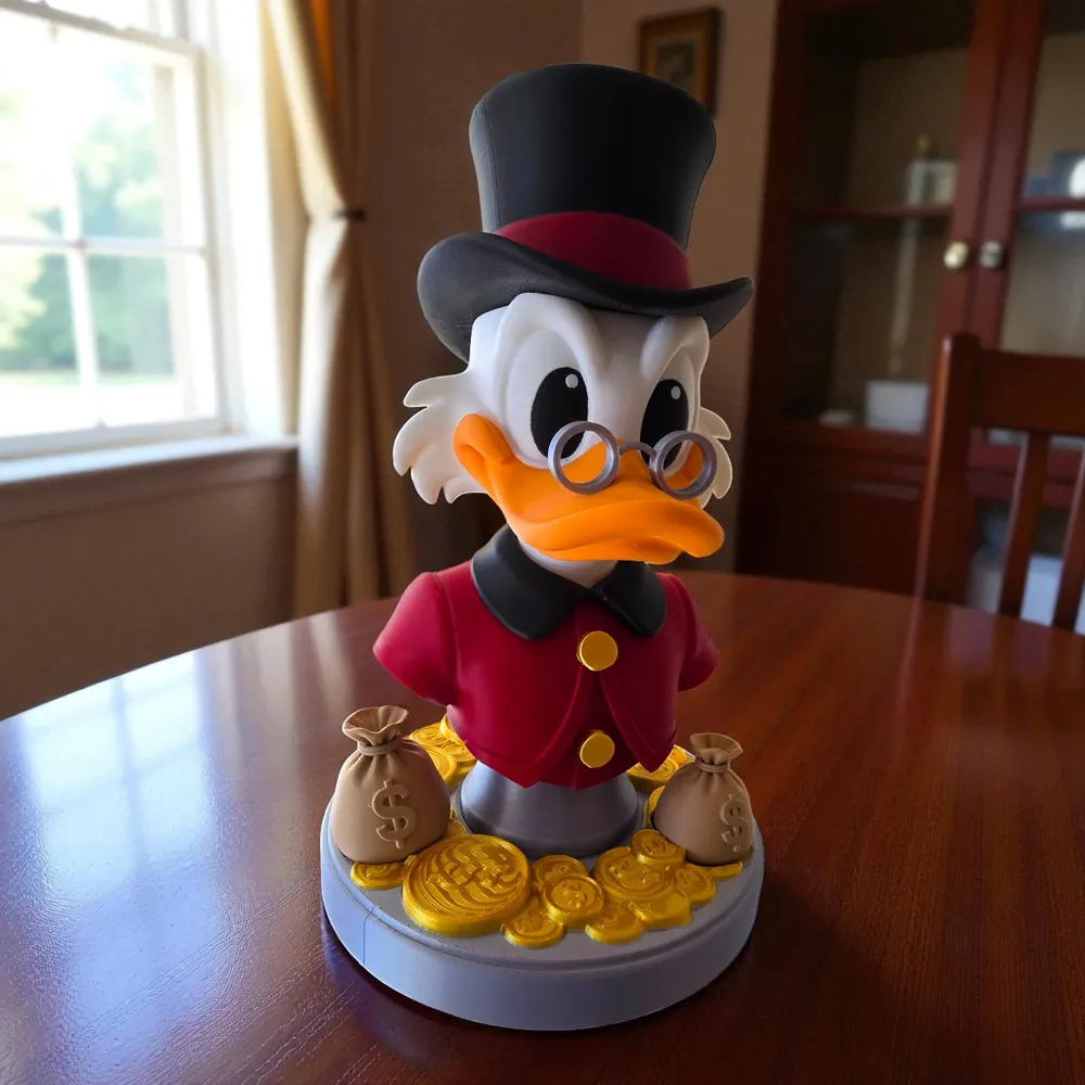 Scrooge McDuck DuckTales Cartoon Collectible Bust - Free 3D Print Model ...