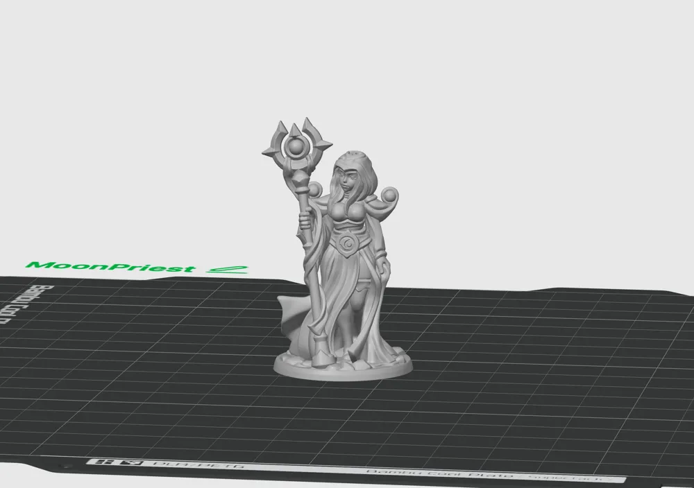 Moon Priest miniature (Supportless - FDM Friendly) - Free 3D Print ...