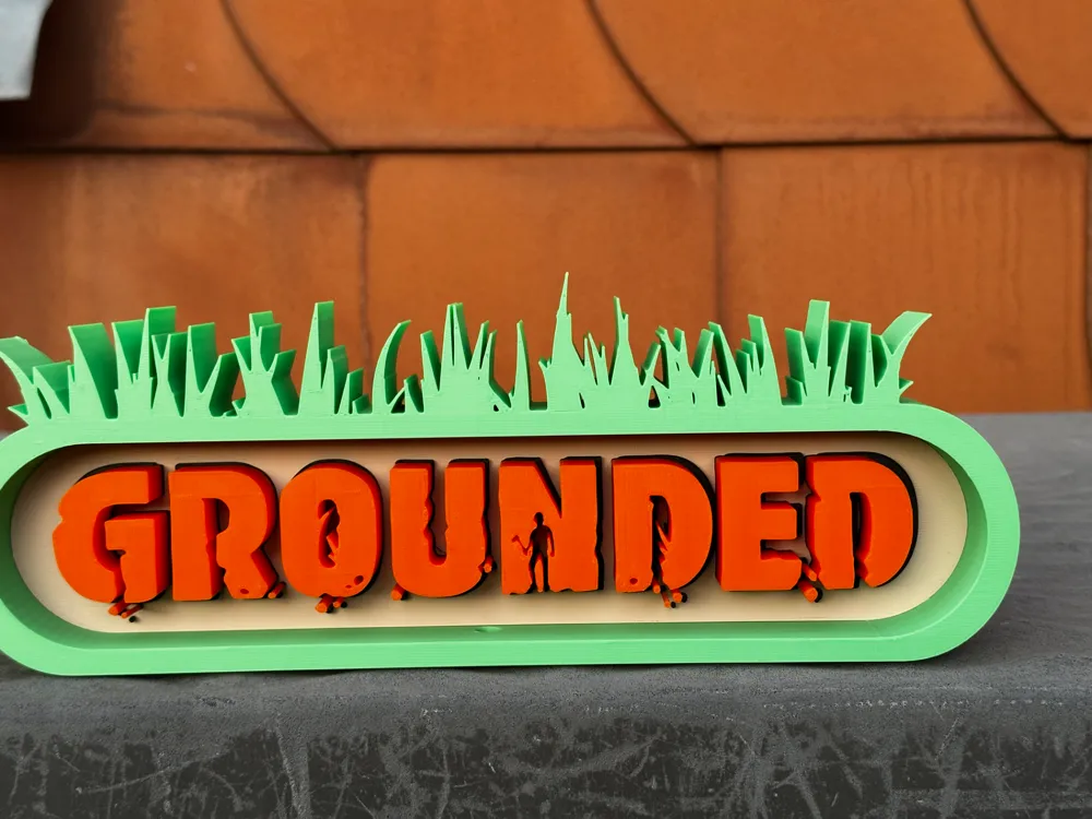 GROUNDED Logo ( Schild ) - Free 3D Print Model - MakerWorld