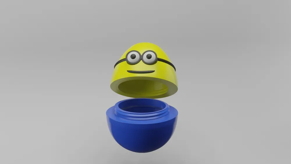 Eastern Minion Egg Container (twist lock). Kinder by KoneRider - MakerWorld
