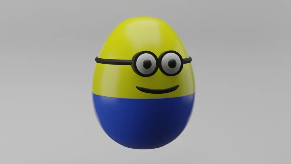 Eastern Minion Egg Container (twist lock). Kinder by KoneRider - MakerWorld