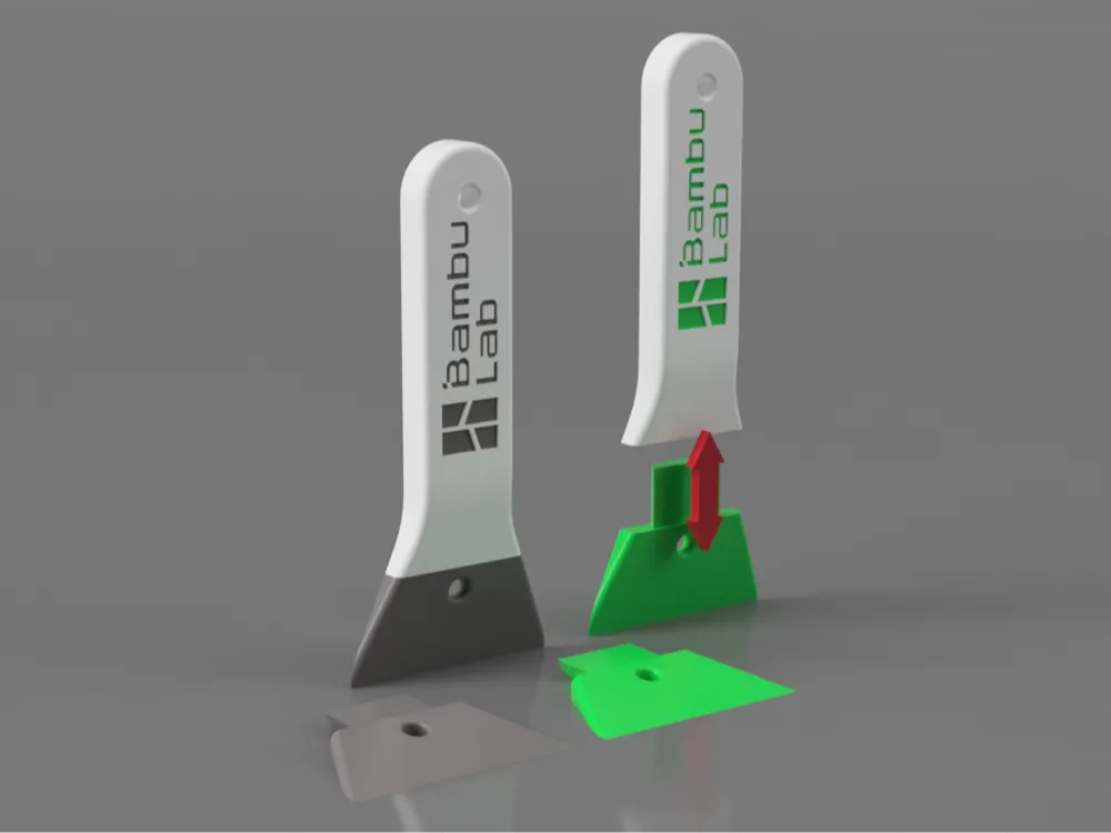 NEW Bambu Lab Bed Scraper, Replaceable Blade - Free 3D Print Model ...