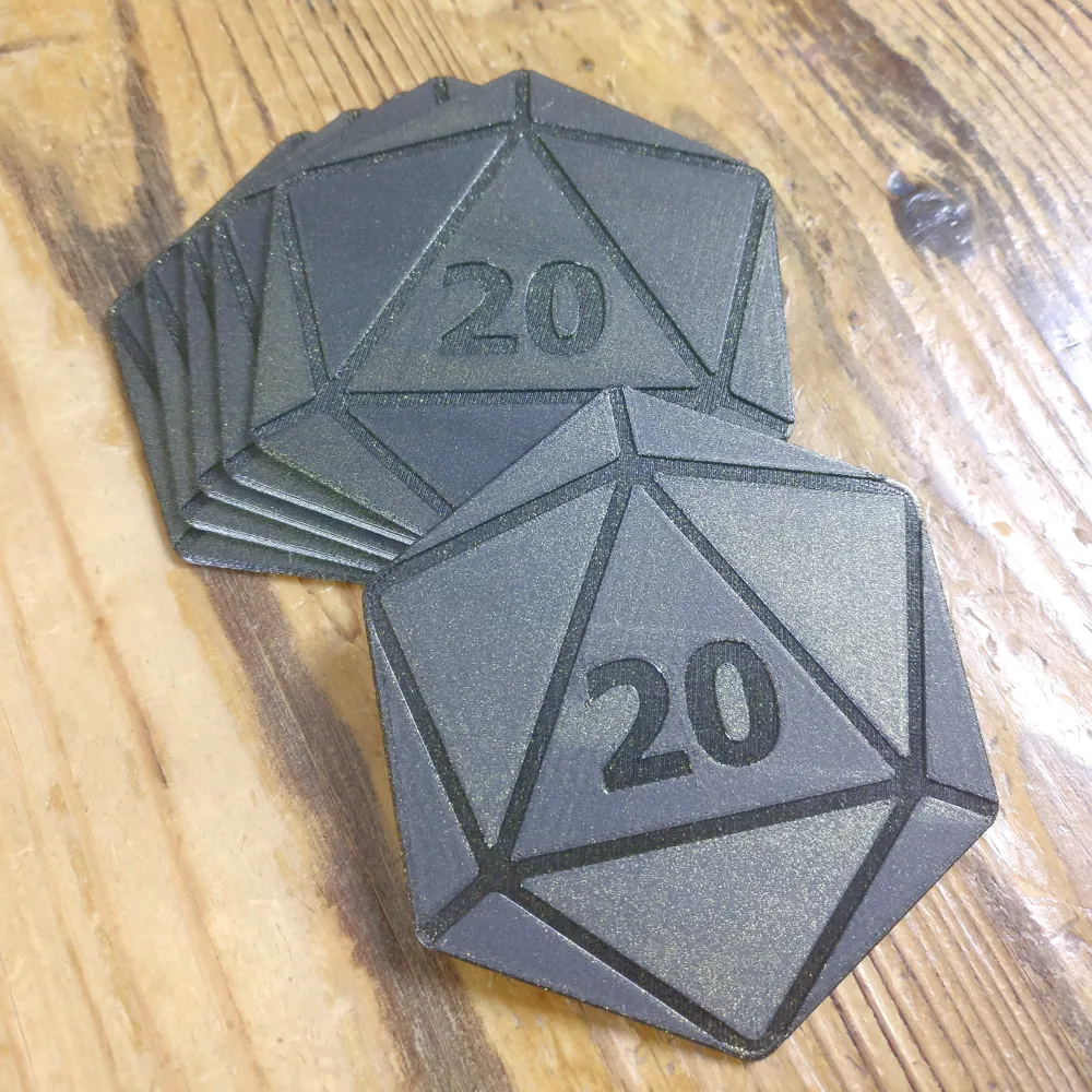 D20 Coasters by Criticalprint3d MakerWorld: Download Free 3D Models