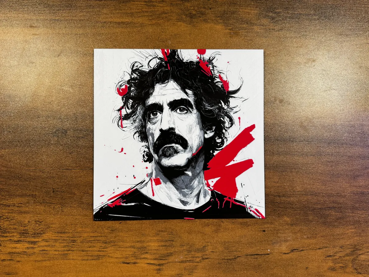 Frank Zappa - Iconic Music Legend 2D Art - Free 3D Print Model - MakerWorld