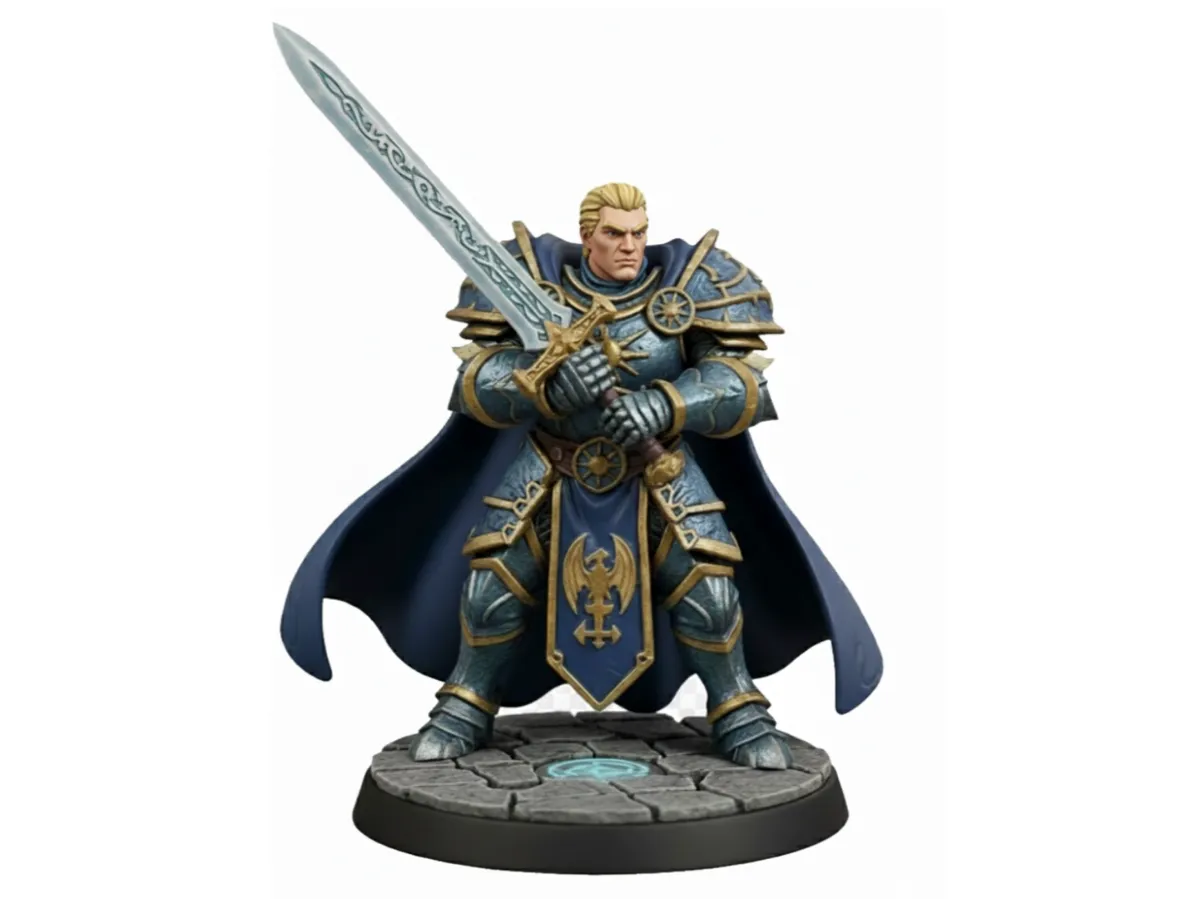 Paladin männliche menschliche D&D Miniatur (45mm) – Kostenloses 3D ...