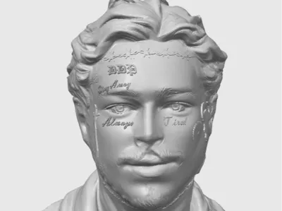 Post Malone bust - Free 3D Print Model - MakerWorld