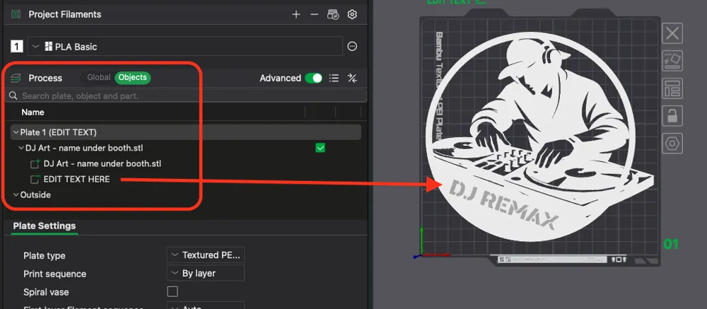 DJ Wall Plate – Custom Name Edition - Free 3D Print Model - MakerWorld