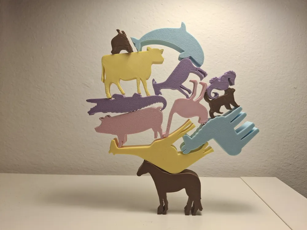 Animal Stack - Juego de Equilibrio y Habilidad - Modelo de impresión 3D ...