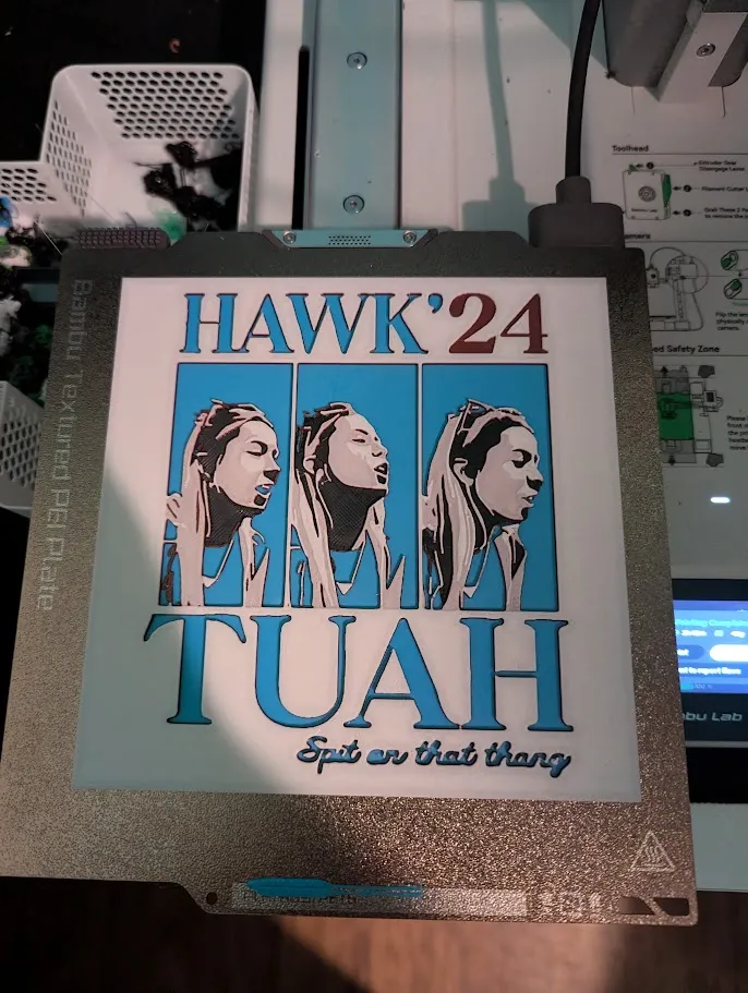 Hawk Tuah 150x150 - (Hugeforge - Meme Edition) by Krafty3D - MakerWorld