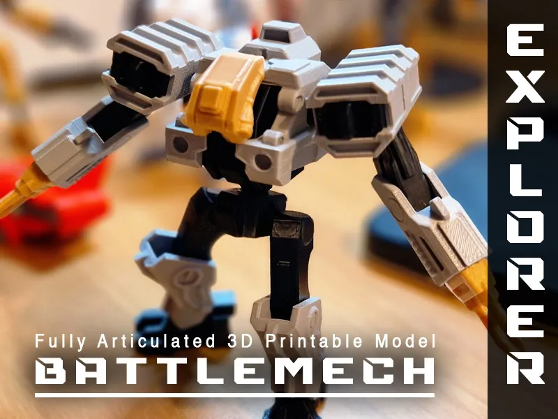 BattleMech - Explorer by Nemo's 3D Lab MakerWorld: Download Free 3D Models