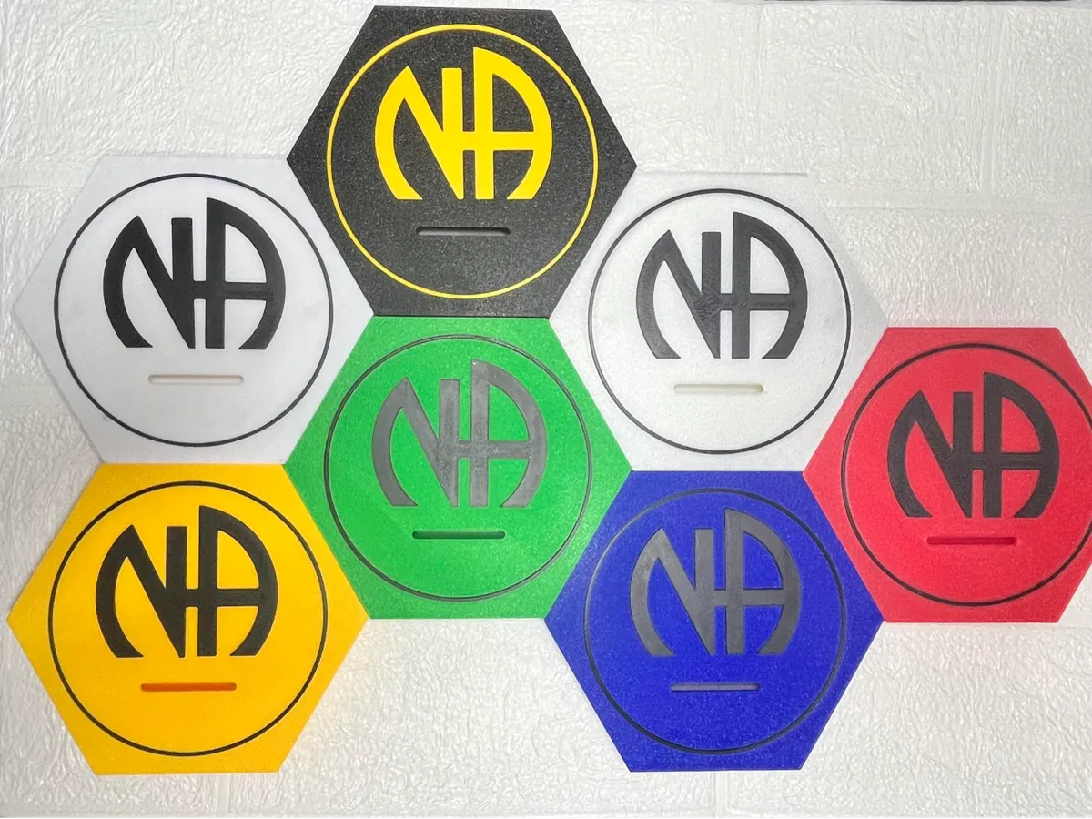 Narcotics Anonymous Clean Time Tag holder - Free 3D Print Model ...