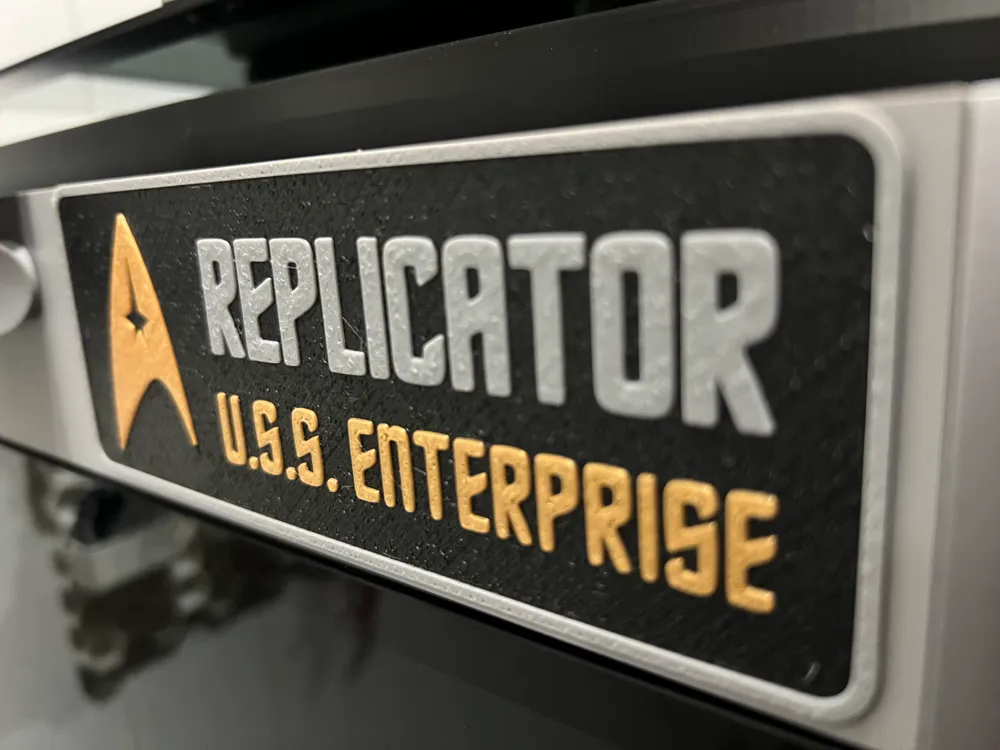 Star Trek Replicator | 3D Printer Label/Sign by BRE3DLOVE Designs ...