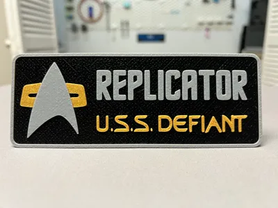 Star Trek Replicator | 3D Printer Label/Sign by BRE3DLOVE Designs ...