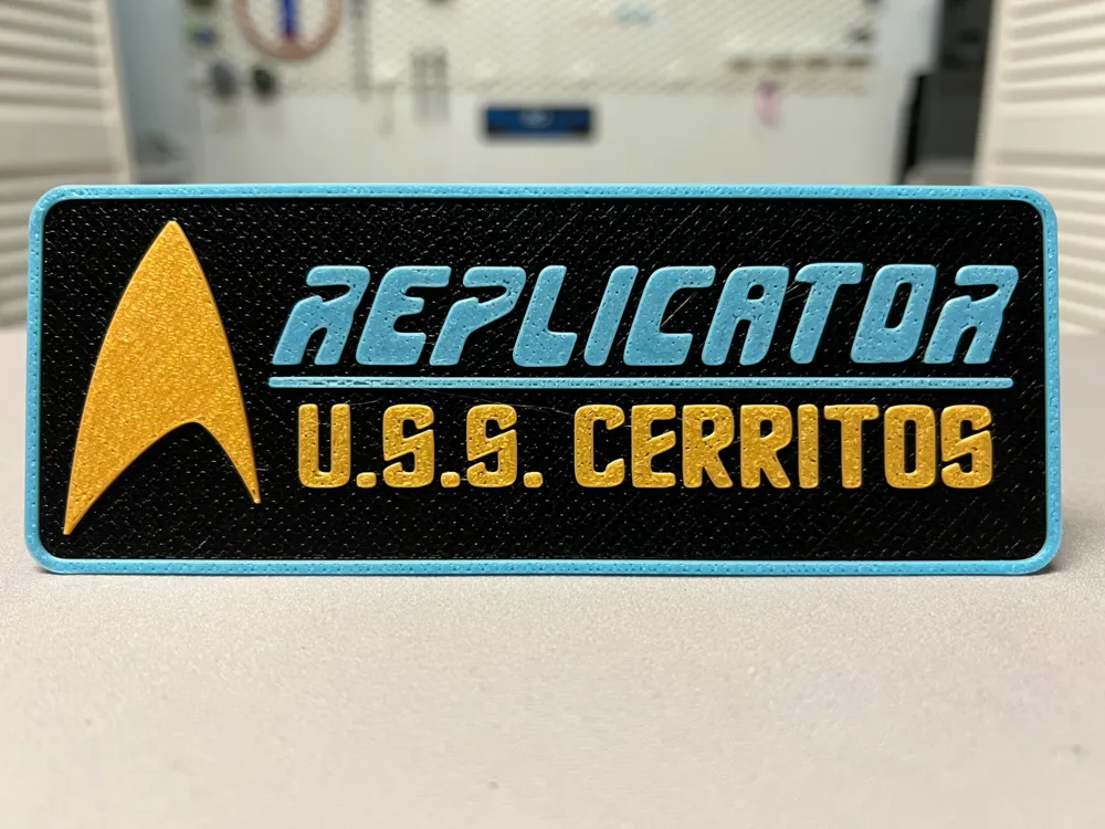 Star Trek Replicator | 3D Printer Label/Sign by BRE3DLOVE Designs ...