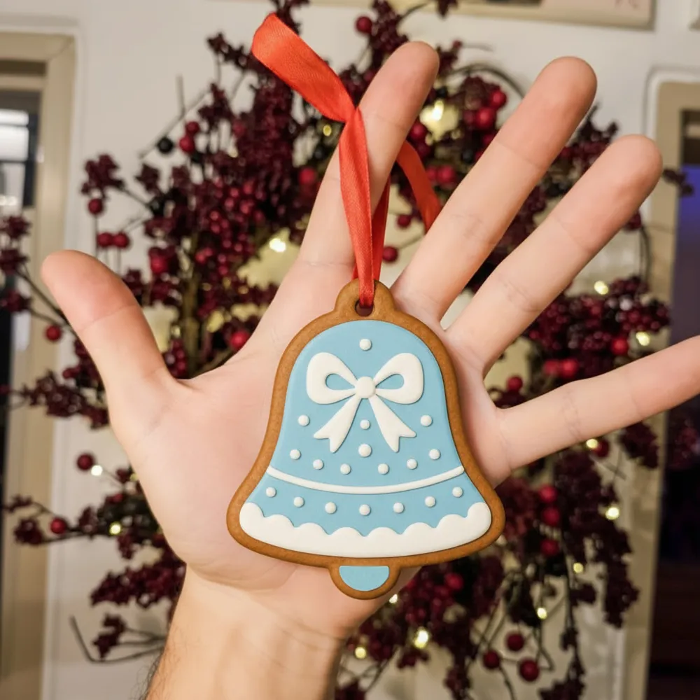 Christmas bell – Gingerbread Ornament (NO AMS) - Free 3D Print Model ...