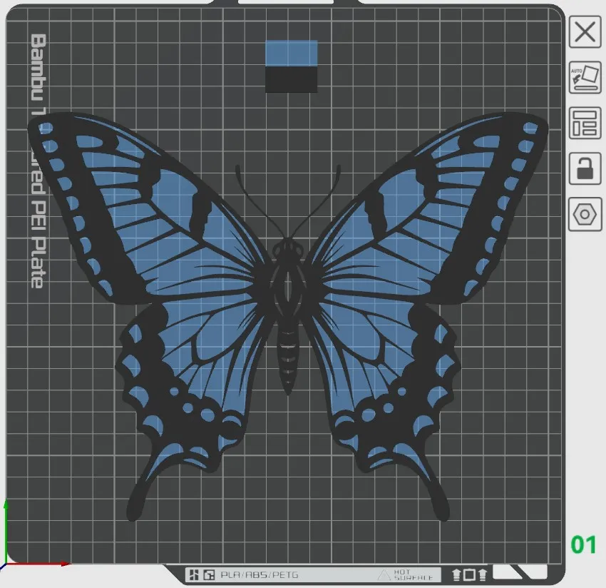 Butterfly Wall Art – Elegant Blue Butterfly Decor - Free 3D Print Model ...