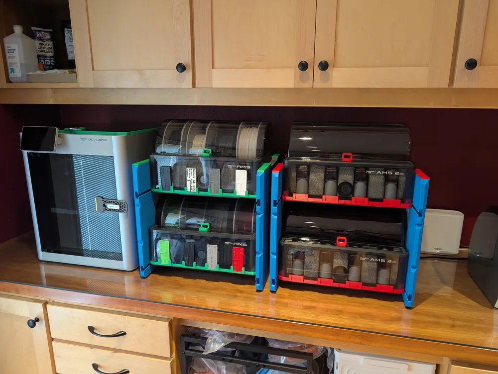 AMS / AMS 2 Stacker Pulls w/Filament Samples - Free 3D Print Model ...