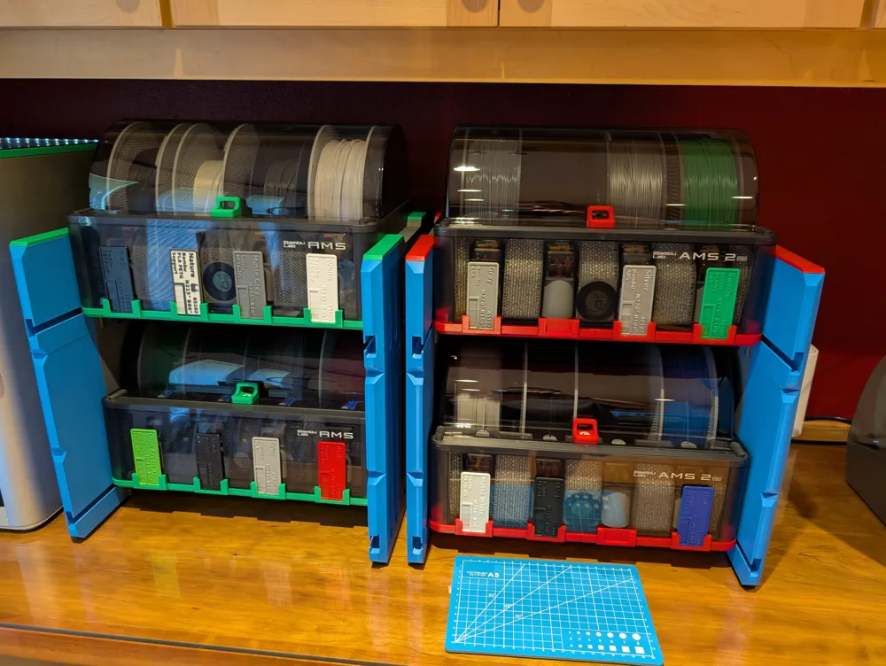 AMS / AMS 2 Stacker Pulls w/Filament Samples - Free 3D Print Model ...
