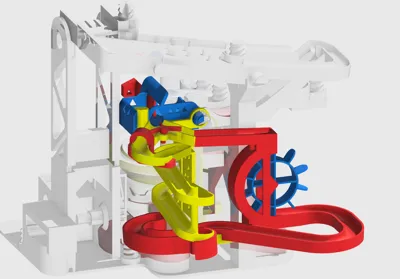 Marble Run 003 Paddle Wheel Addon v2 Plus by MplusM MakerWorld ...