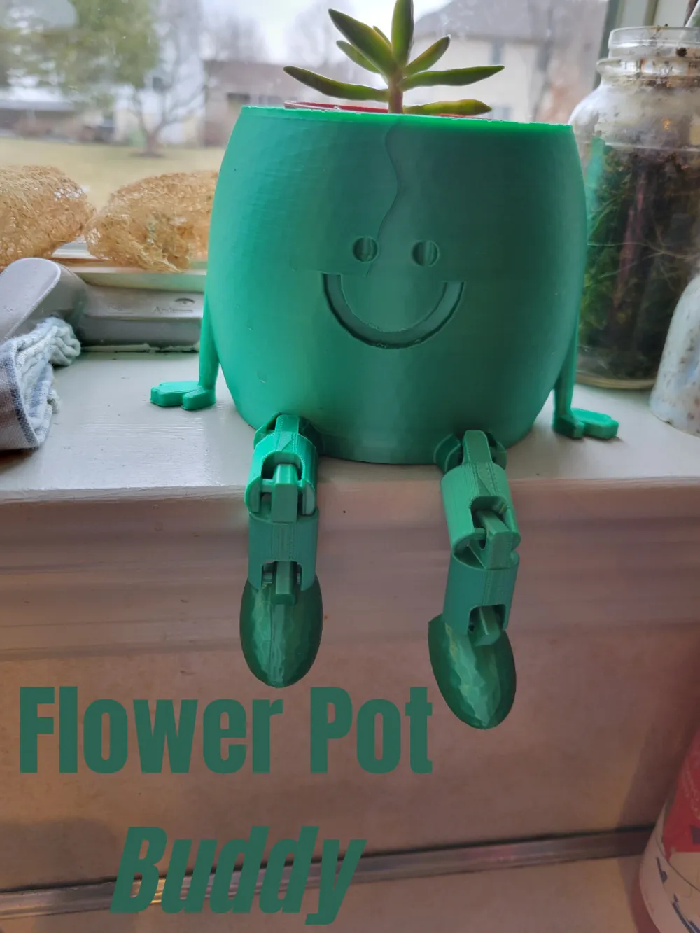 Flower Pot Buddy (Fits A1 Mini) by Micah Pfeiffer MakerWorld: Download ...