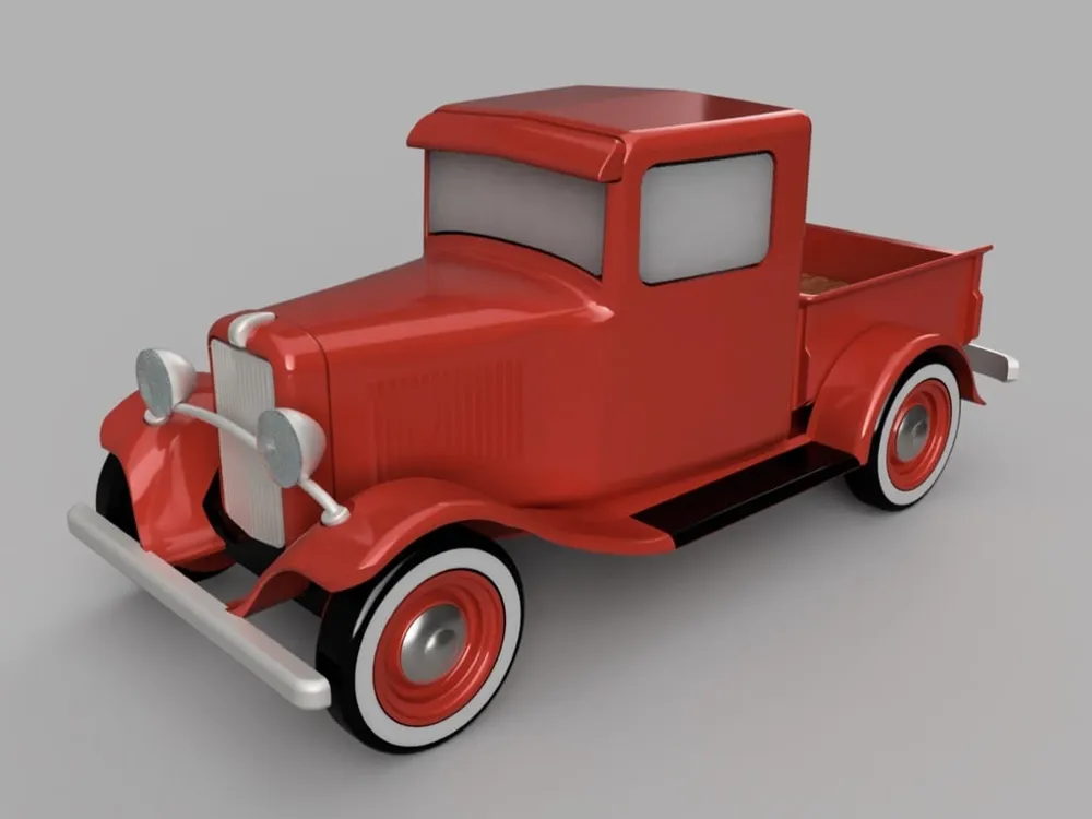 1932 Ford Model B Truck (Pinewood Derby Car Shell) by Troysterr - MakerWorld