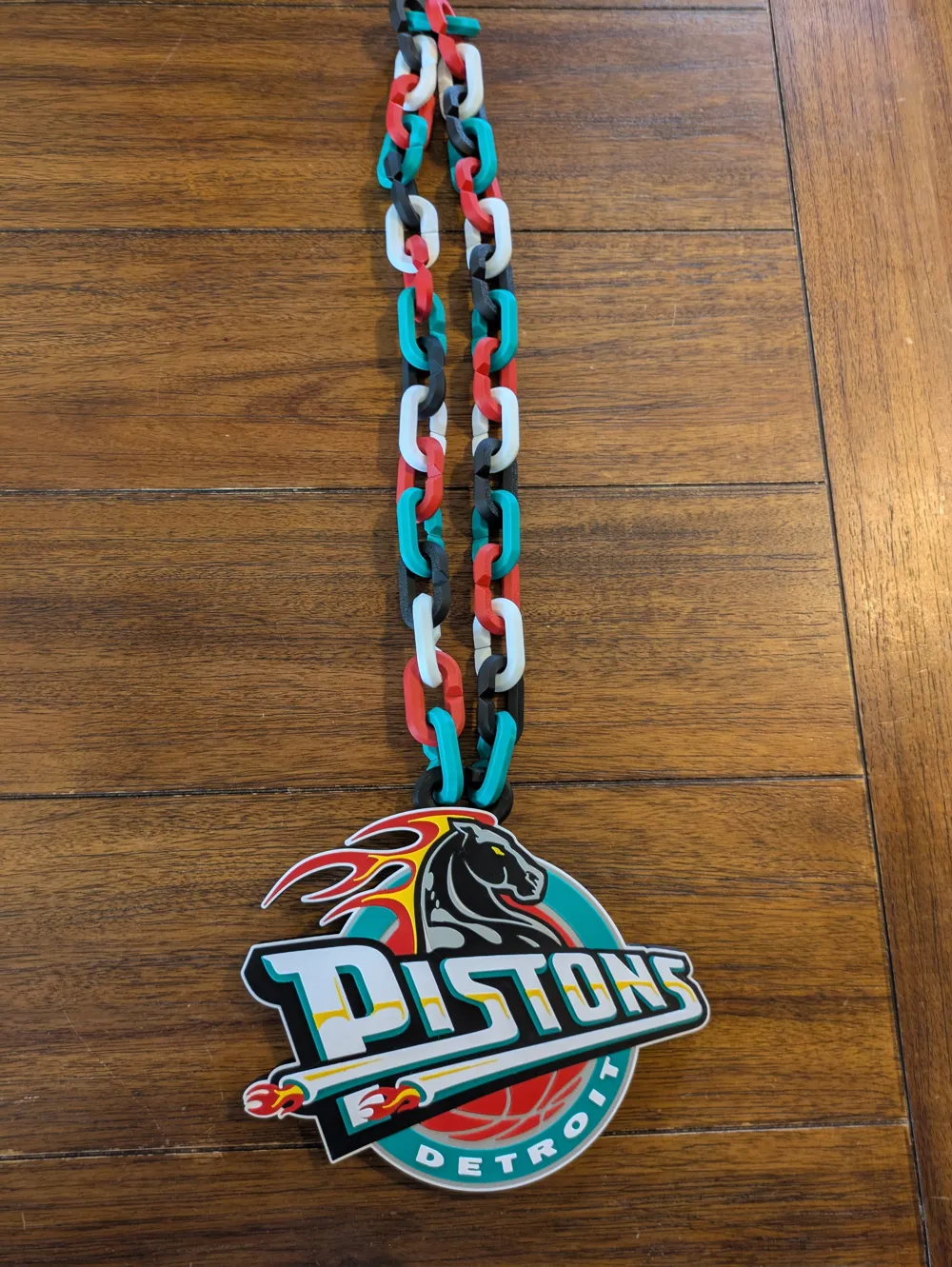 Detroit Pistons Alt logo oversized chain 6 color - Free 3D Print Model ...