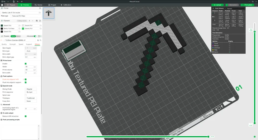 Minecraft Pickaxe by Variablenote MakerWorld: Download Free 3D Models