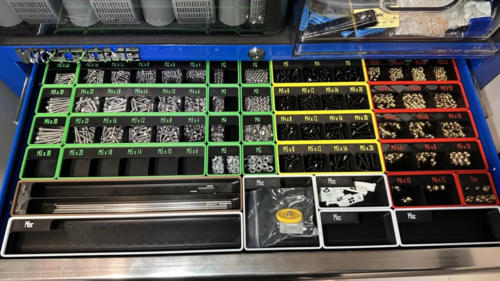 Gridfinity Draw Set 002 & 003 - Hardware (HC) by JCDesign MakerWorld: Download Free 3D Models