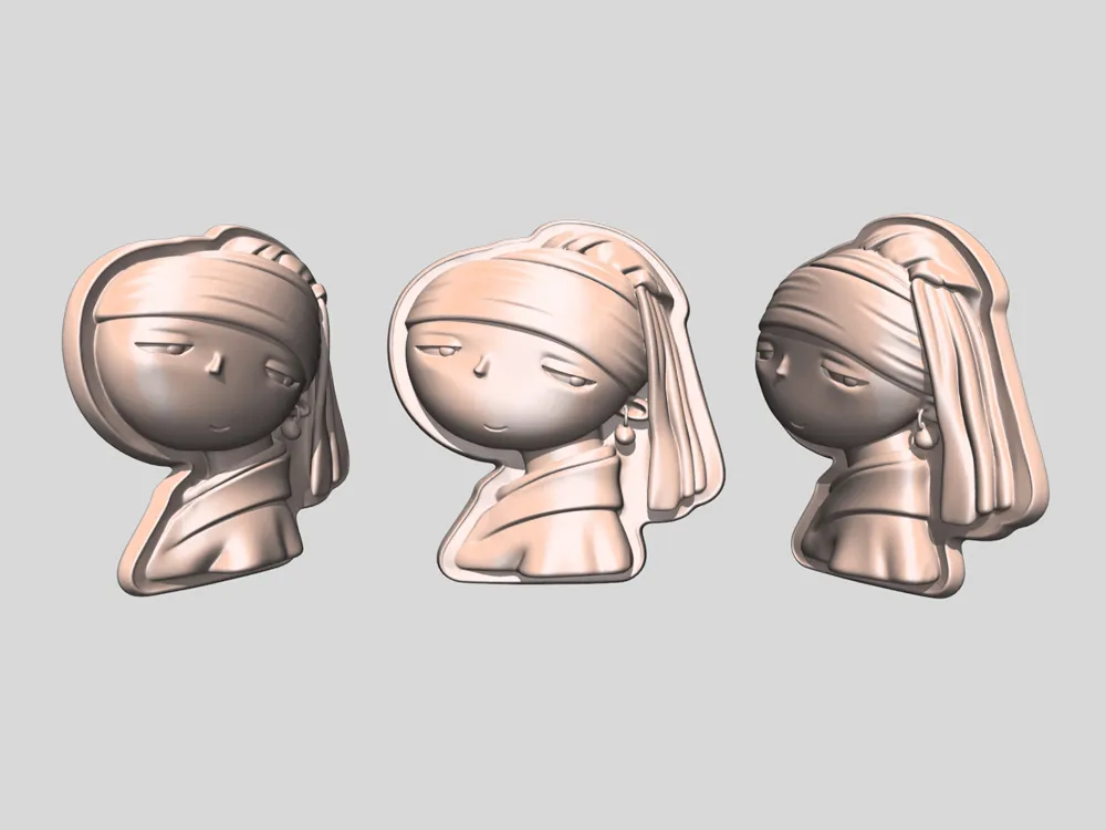 Kühlschrankmagnet·Das Mädchen mit dem Perlenohrring von Sumee1798 MakerWorld: Kostenlose 3D ...