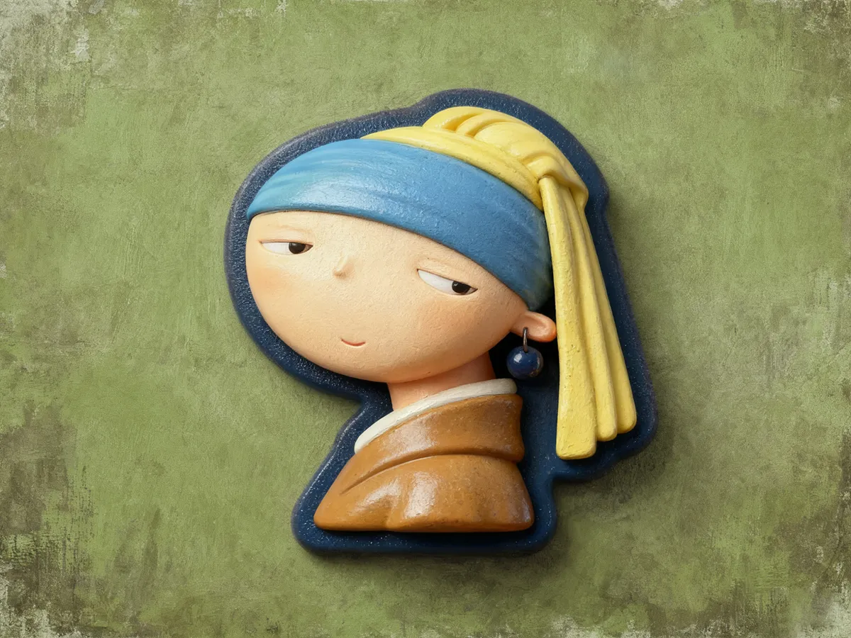 Kühlschrankmagnet·Das Mädchen mit dem Perlenohrring von Sumee1798 MakerWorld: Kostenlose 3D ...