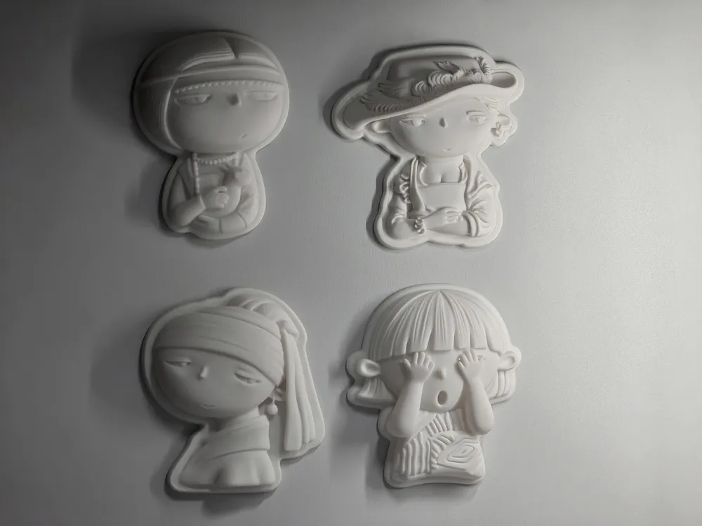 Kühlschrankmagnet·Das Mädchen mit dem Perlenohrring von Sumee1798 MakerWorld: Kostenlose 3D ...