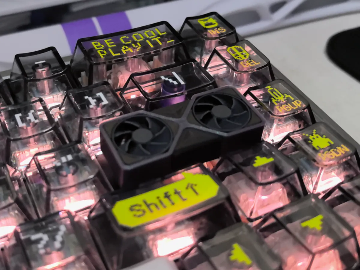RTX5090 GPU Keycap Rotatable Fan No AMS Required Replaces Enter Key ...