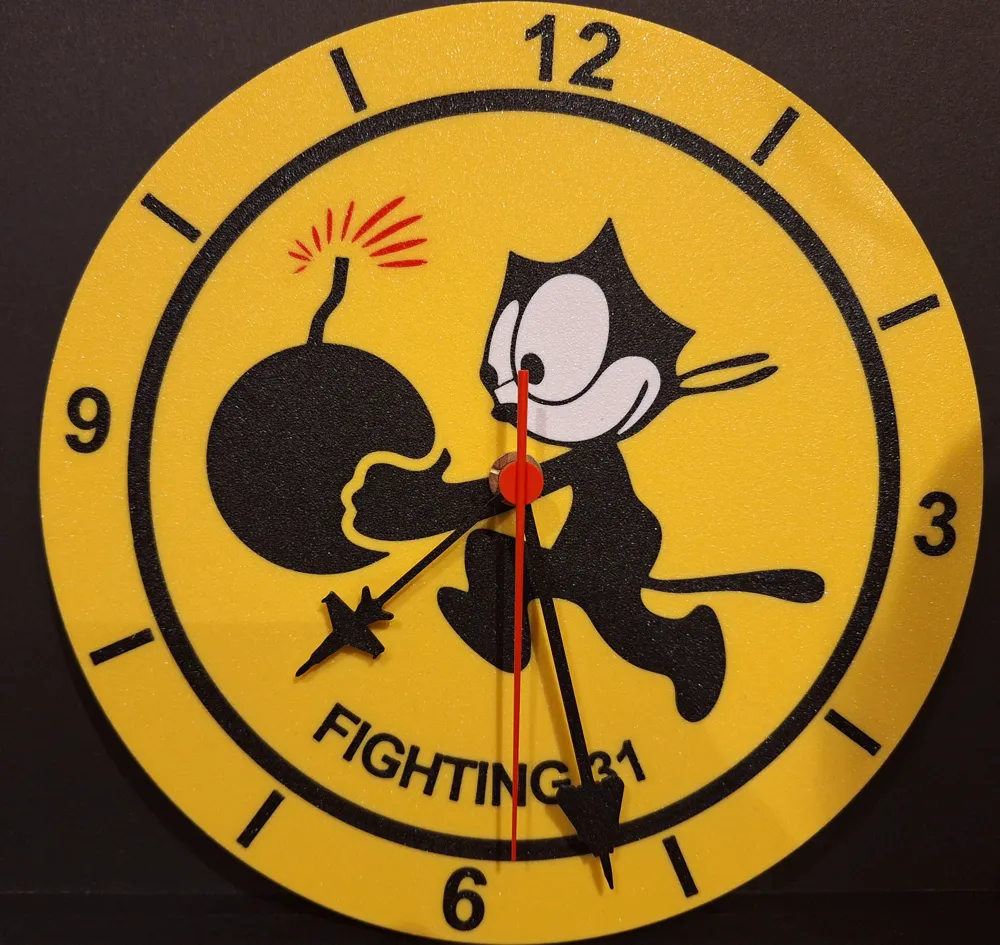 Fighting 31 wall clock by hawkeye - MakerWorld