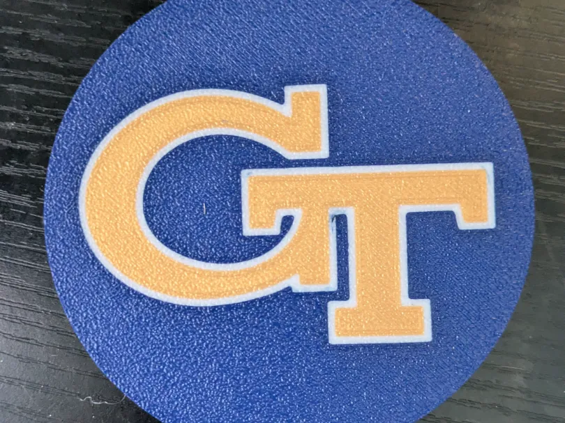Georgia Tech Coaster | Yellow Jacket Coaster - Free 3D Print Model ...