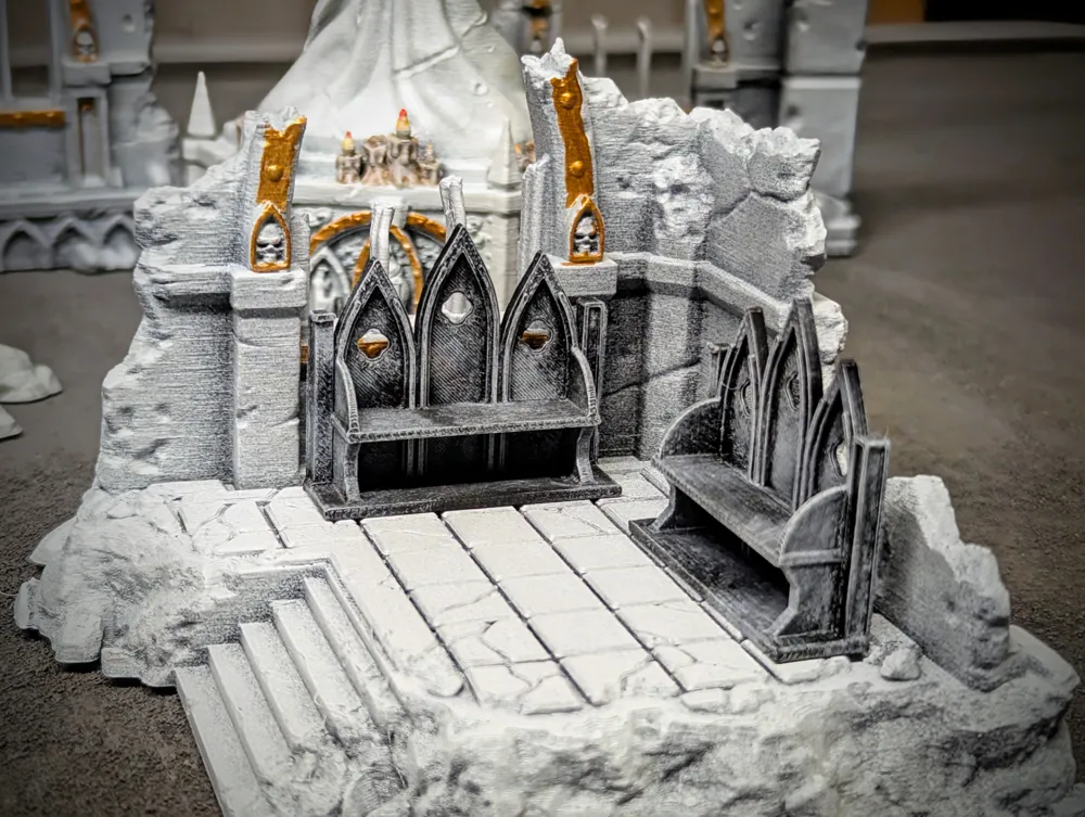 Warhammer Gothic Bench by Sebdar - MakerWorld