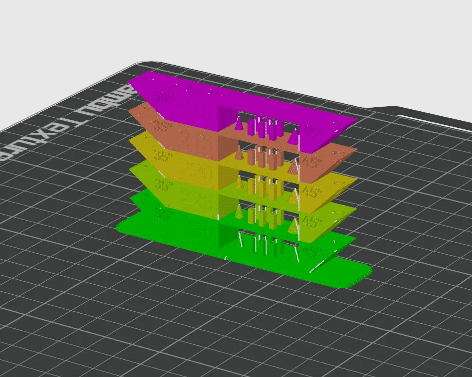 eSun PLA+ Temperature Tower (210 - 230 °C) by NutellaPizza MakerWorld: Download Free 3D Models