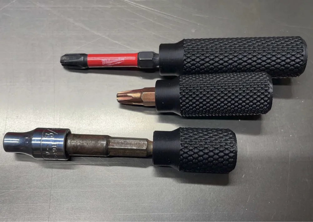 Small Driver/Screwdriver Bit Holder 1/4" Shank. - Free 3D Print Model ...