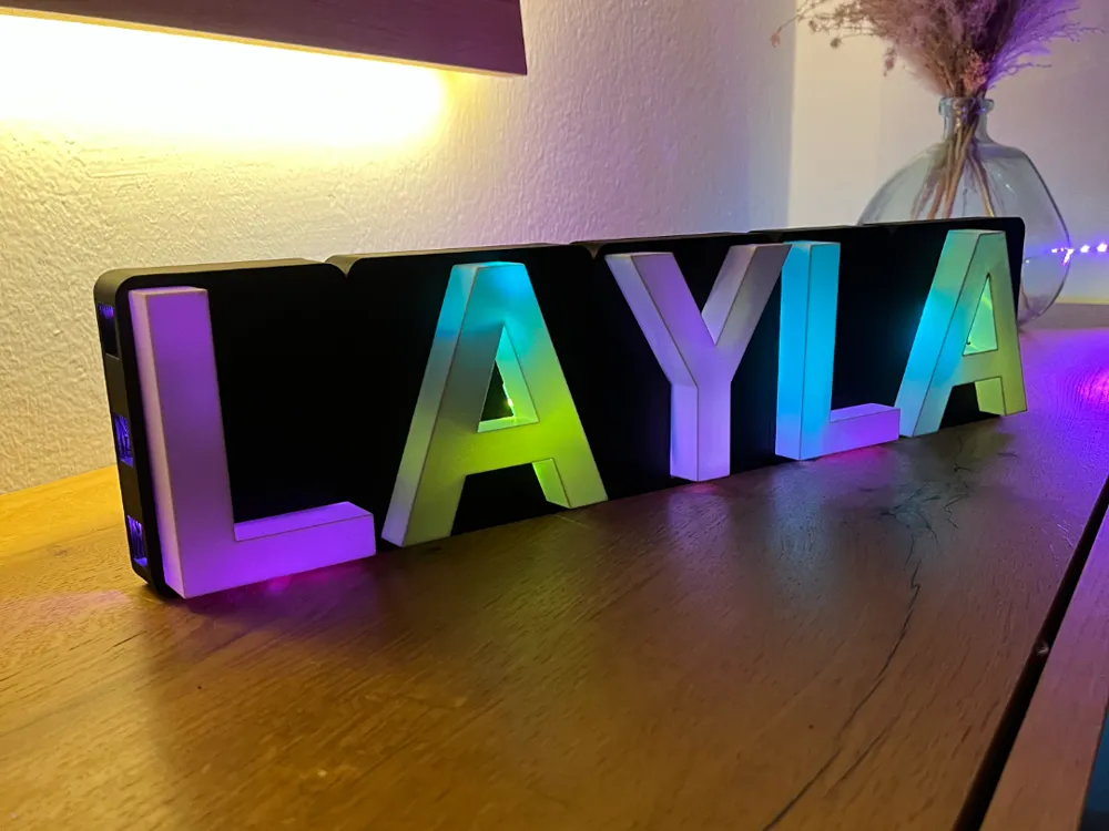 Modular 3D Letters "LAYLA" – LED-capable by LetHimPrint MakerWorld ...