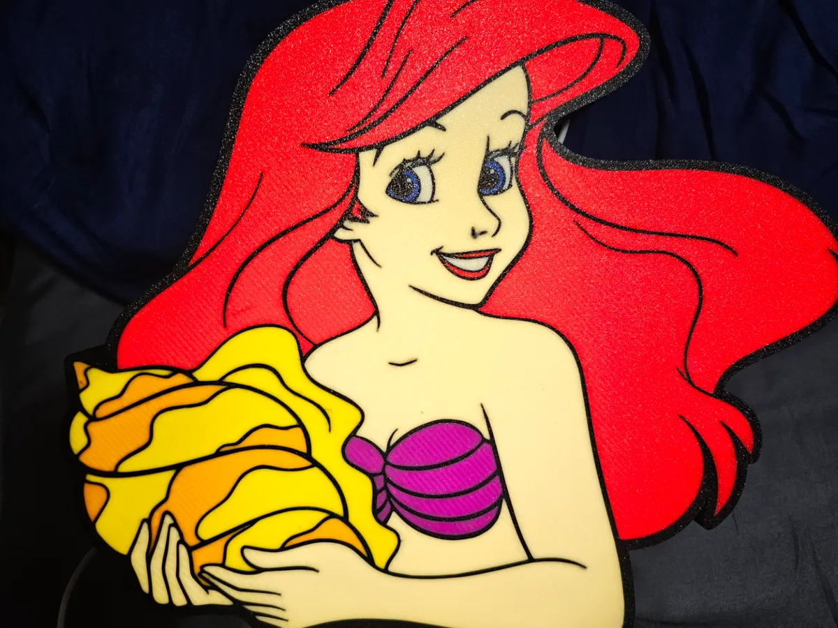 Ariel The Little Mermaid Light Box - Free 3D Print Model - MakerWorld