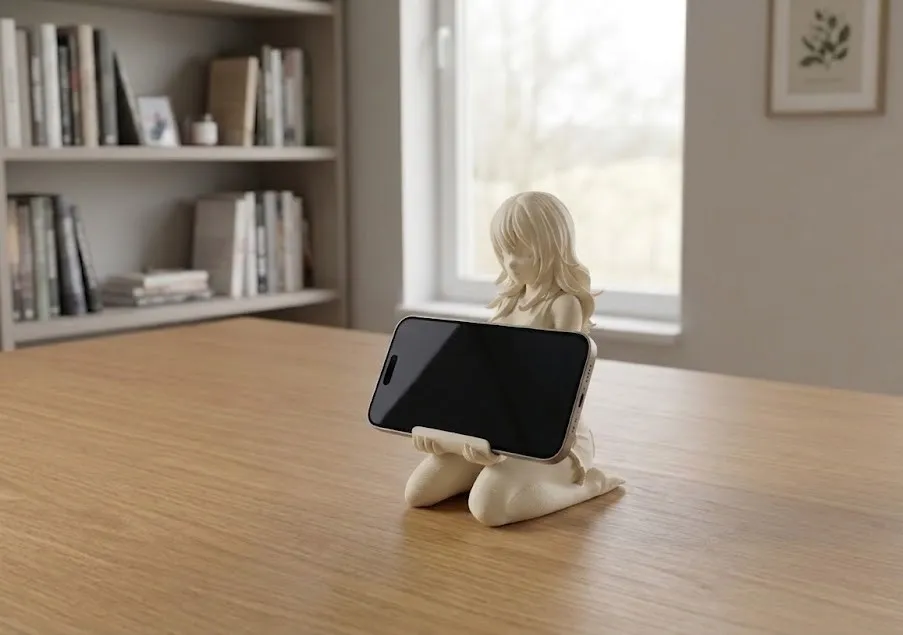 Anime Phone Holder - Free 3D Print Model - MakerWorld