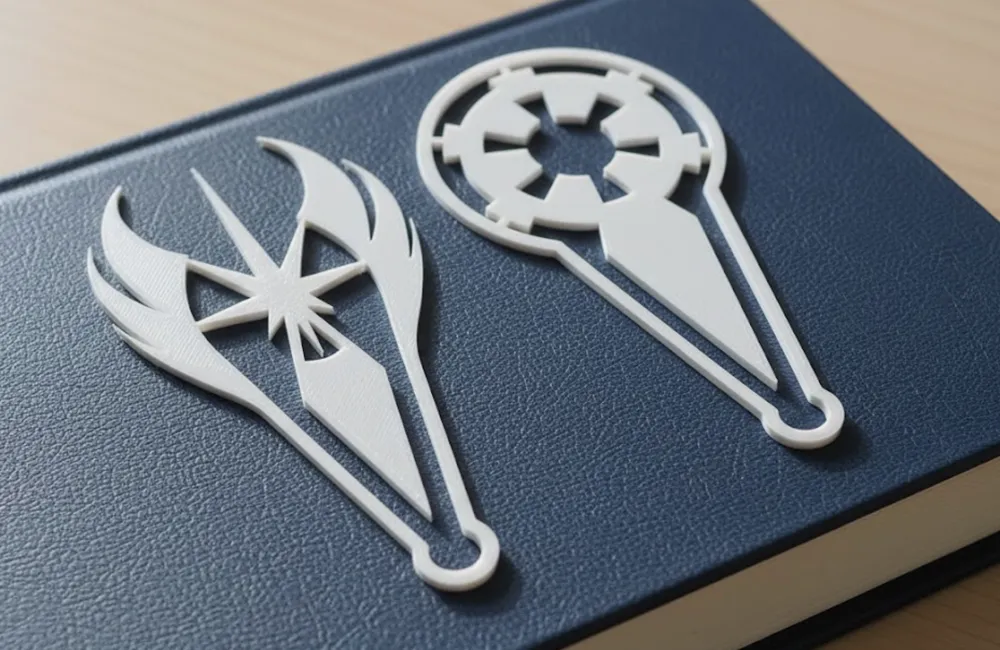 Bookmark Star Wars Jedi and Imperial Logo Low Poly - Free 3D Print ...