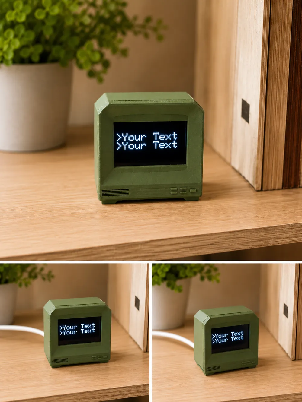 Terminal OLED Retro – Pantalla de Escritorio Personalizable - Modelo de ...
