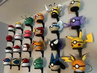 Pokeball Wall Mount - Free 3D Print Model - MakerWorld