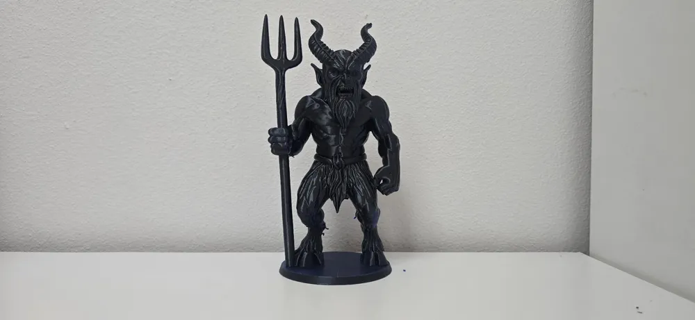 Fearsome Krampus with Trident Christmas Figure - Free 3D Print Model ...