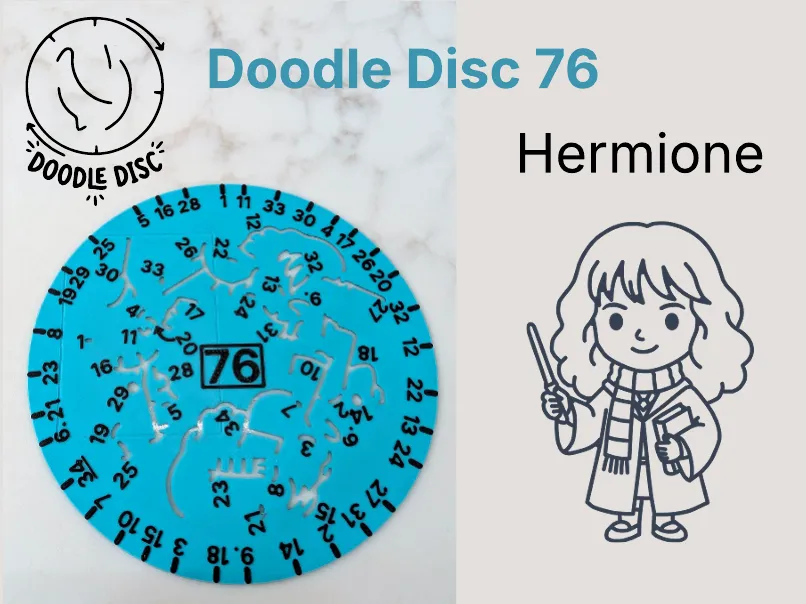 Doodle Disc 76 Hermione - Free 3D Print Model - MakerWorld