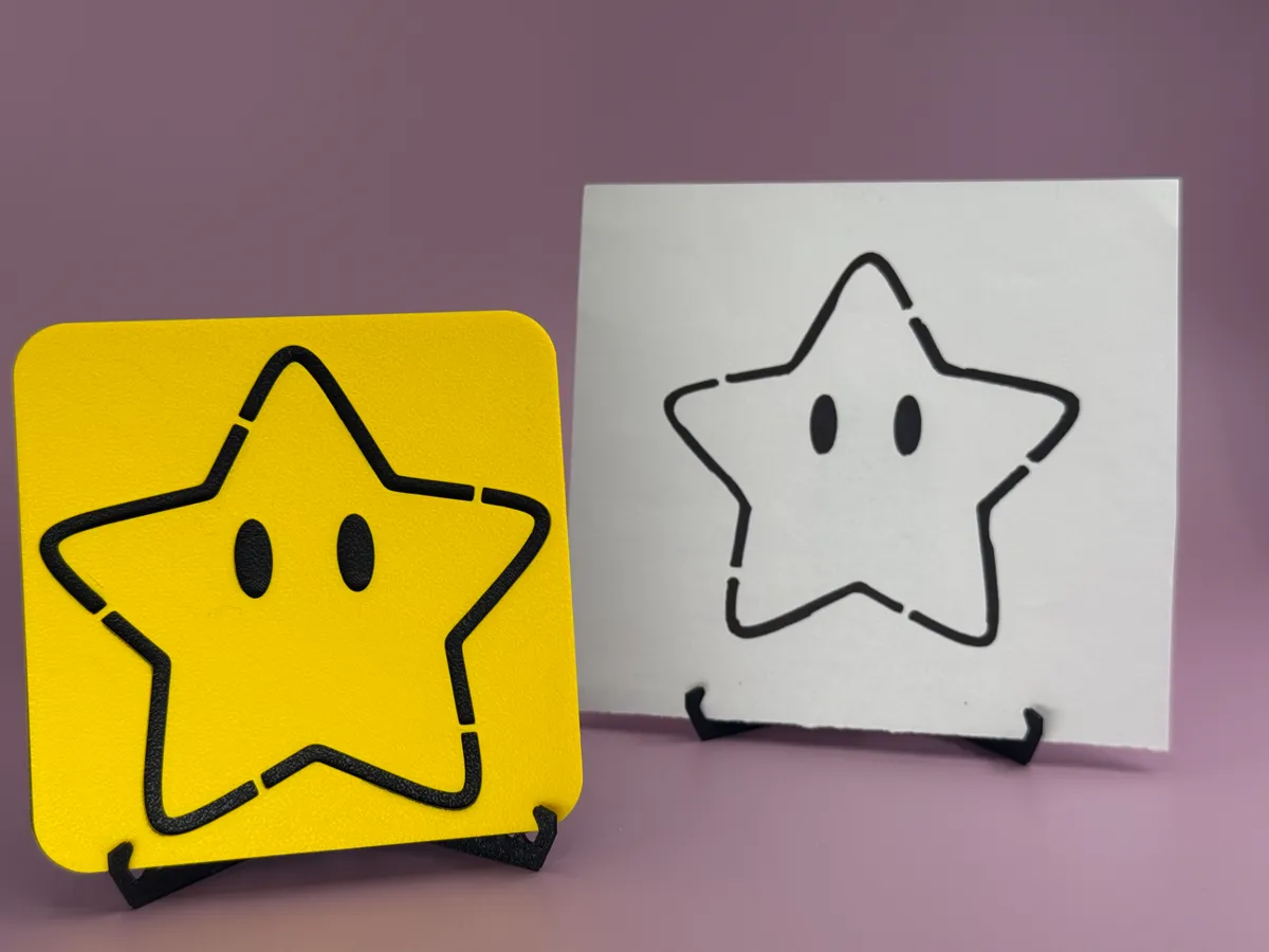 Star - drawing stencil for kids - Free 3D Print Model - MakerWorld
