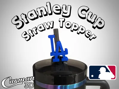 LA Dodgers Stanley Cup Straw Topper by Carman3DMakerWorld: Download ...