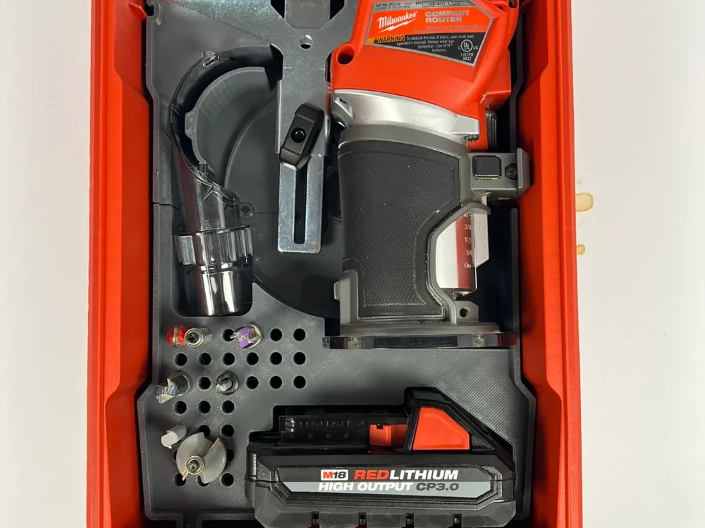 Packout Insert for Milwaukee M18 Compact Router - Free 3D Print Model ...